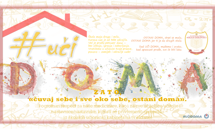 Učenici OŠ "Olga Golović" izradili poster "Uči doma" | Mladi Nikšića